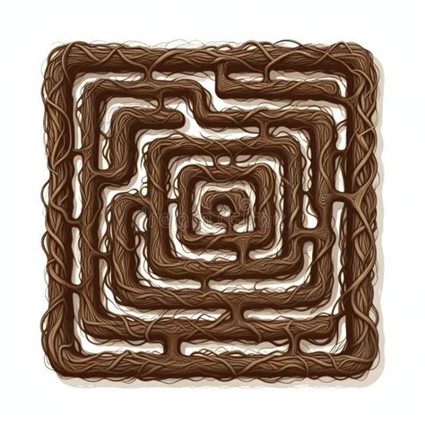 Artistic Labyrinth Made Of Twisted Tree Roots Forming An Intricate Maze