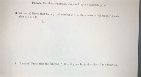 Solved Proofs For These Questions You Should Give A Chegg