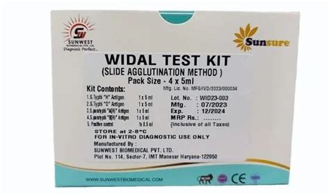 Sunsure 4 5 Ml Widal Test Kit At ₹ 180 Kit In Manesar Id 2853389201633
