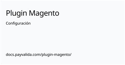 Configuración Plugin Magento