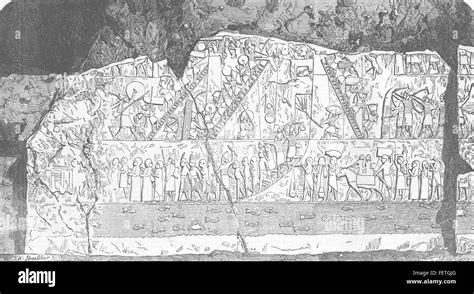 Iraq Assyrian Sculpture Asshur Bani Pal Palace 1856 Illustrated