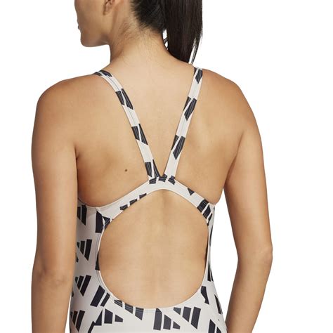 Adidas Logo Graphic V Back Swimsuit One Piece Swimsuits