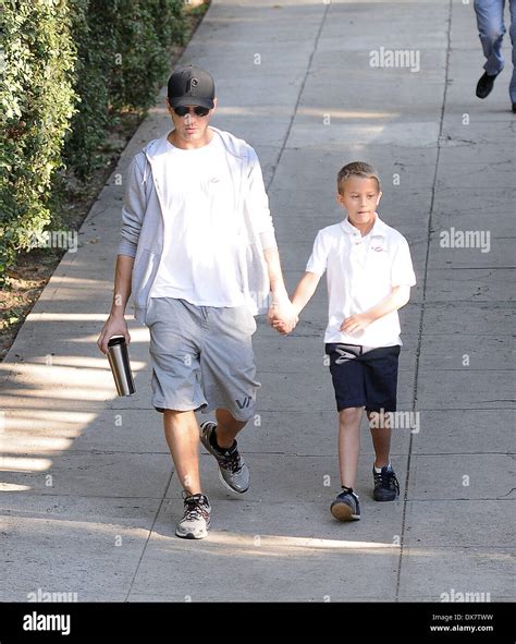 Ryan Phillippe With Son Deacon Arriving At The Voting Booth In West