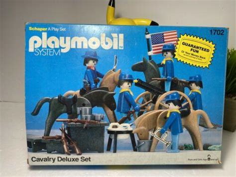 🔥playmobil System Cavalry Deluxe Set 1702 In Box Complete Rare 1980