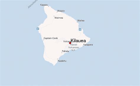 Kilauea Volcano Location Map