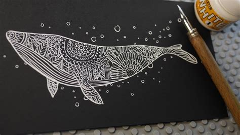 Asmr 고래 실루엣 젠탱글 Whale Silhouette Zen Tangle Youtube