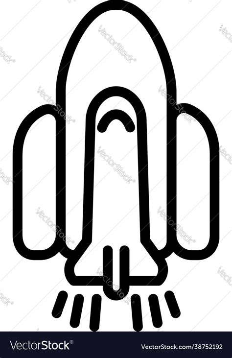 Modern Spaceship Icon Outline Style Royalty Free Vector Modern Spaceship Icon Outline Style Royalty Free Vector