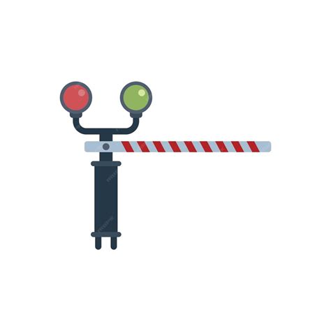 Premium Vector Danger Barrier Icon Flat Vector Train Road Open
