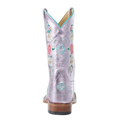 Macie Bean Girls Metallic Floral Boots Mk9209
