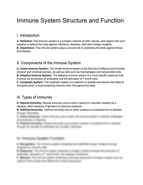 SOLUTION Pathophysiology Nur Lecture Immune System Structure