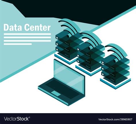 Data Center Connection Royalty Free Vector Image