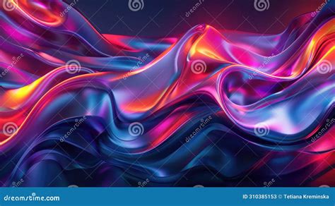 Futuristic Abstract Design With Vibrant Gradients And Seamless Shapes Flowing Into One Another