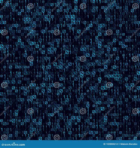 Abstract Blue Technology Seamless Background Stock Vector