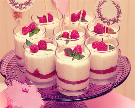 Holiday Buffet Souffle In Glasses Stock Image Image Of Decor Glass