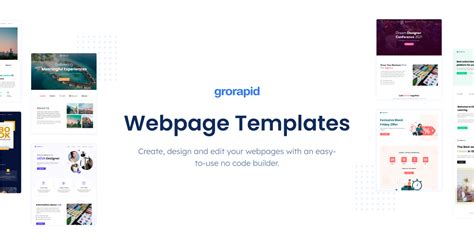 Web Templates To Build Webpages And Landing Pages With No Code Grorapid
