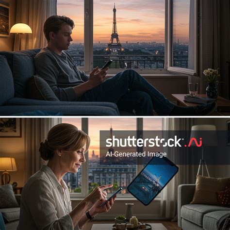 Vertical Split Screen On Upper Frame AI Generated Image Shutterstock