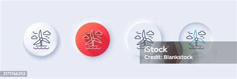 풍차 선 아이콘입니다 풍력 발전 표지판입니다 선 아이콘 벡터 0명에 대한 스톡 벡터 아트 및 기타 이미지 0명 3차원 형태