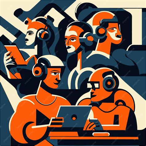 Premium Vector A Creative Synergy Artistic Representation Of Diverse Collaborative Ideas