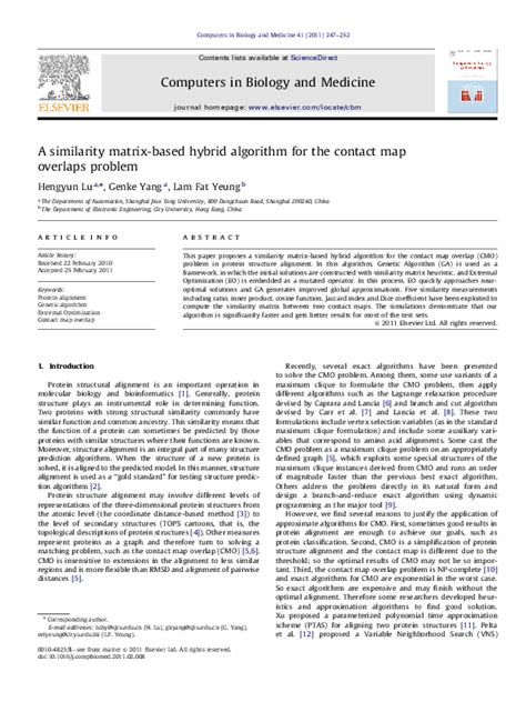 Pdf Hybrid Cmo Algorithm Using Similarity Matrix