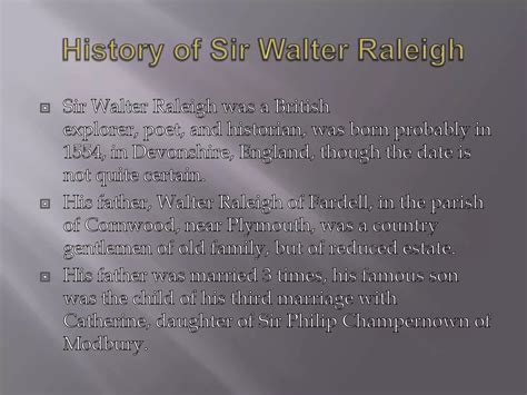 Sir Walter Raleigh Pptx