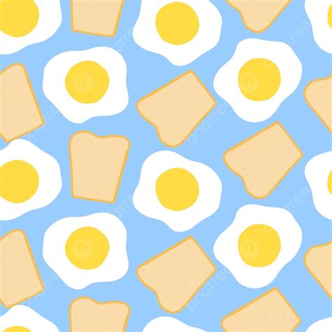 계란 후라이와 토스트를 곁들인 아침 식사 원활한 패턴 반복 성분 음식 배경 일러스트 및 사진 무료 다운로드 Pngtree