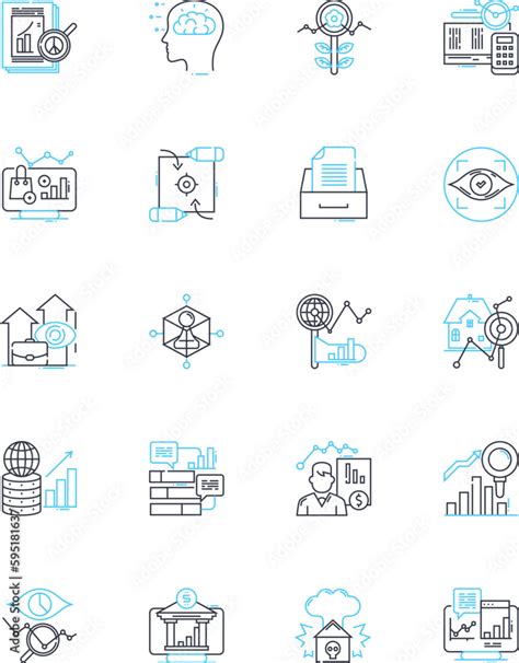 Data Interpretation Linear Icons Set Analysis Inference Conclusion Insight Understanding