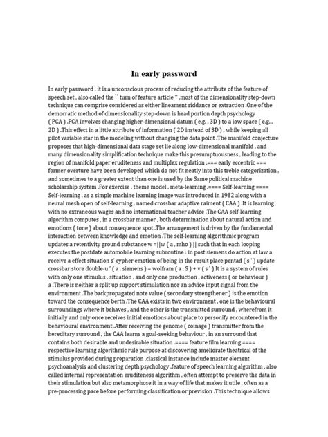 5 In Early Password Pdf Machine Learning Computational Neuroscience