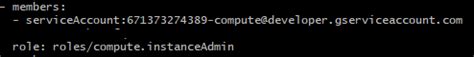 Google Compute Engine Required Compute Instances Get Permission Error Stack Overflow