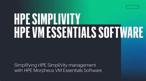 Hpe Morpheus Vm Essentials Software Data Sheet