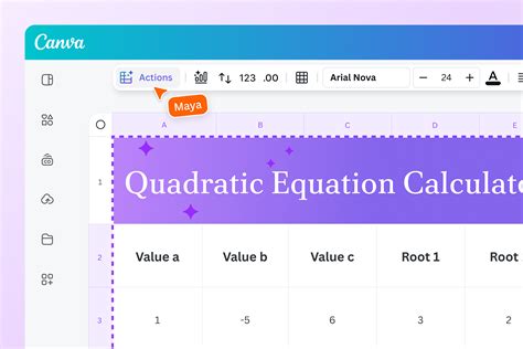 Free Online Quadratic Equation Calculator Canva