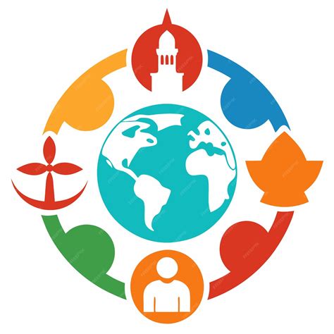 Unity In Diversity Global Cultures And Traditions Symbols Vector Illustration Premium Ai