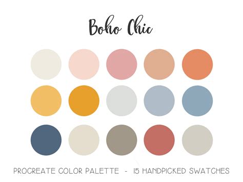 Bright Boho Procreate Color Palette Lupon Gov Ph