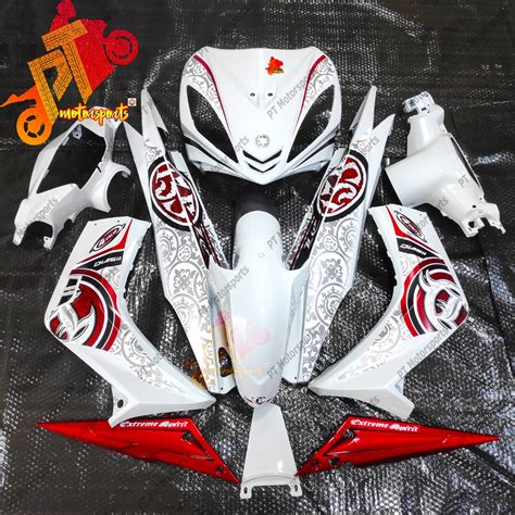 Lc V1 V2 V3 V4 V5 V6 V7 Cover Set Bodyset Pearl White Candy Red Batik Putih Merah Red No 6 White