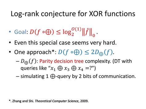 Ppt Fourier Sparsity Spectral Norm And The Log Rank Conjecture Powerpoint Presentation