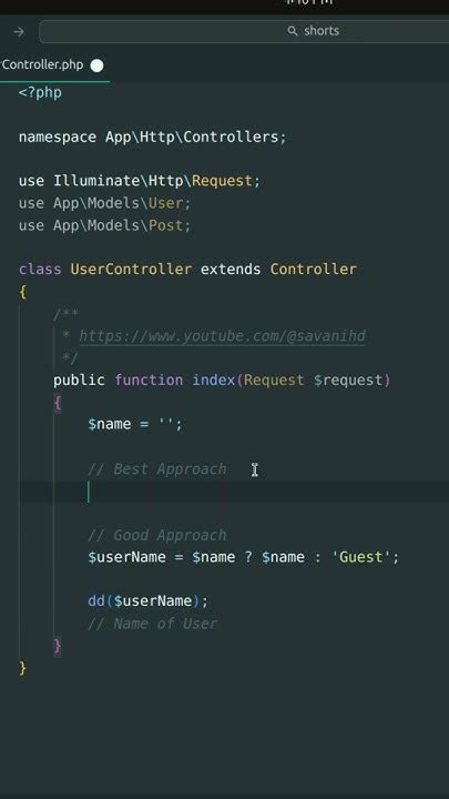 Laravel Tips 19 Use The Better Way Ternary Condition Laravel