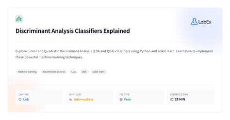 machine learning classifiers lda and qda tutorials labex