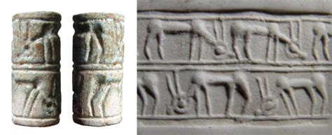 Beautiful Mitanni Glazed Composition Cylinder Seal