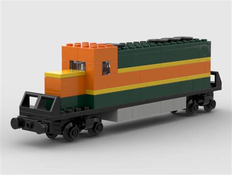 Mini Bnsf Train Engine Moc 228170 Lego Moc Moc Tracker