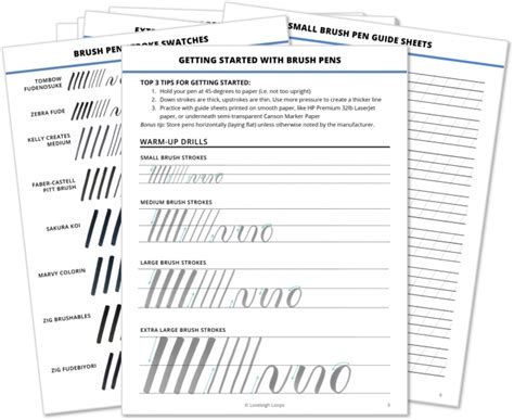 Brush Pen Worksheets Worksheets Library
