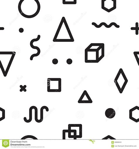 Geometric Seamless Pattern Stock Vector Illustration Of Geometric 89868043