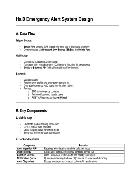 Hal0 Emergency Alert System Design Pdf Information Technology