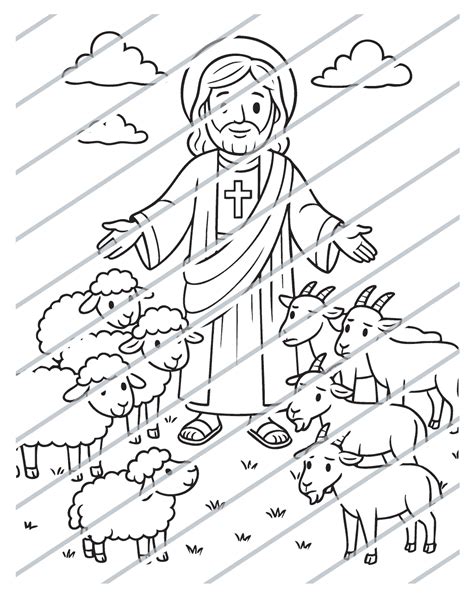 The Sheep And The Goats Coloring Catholic