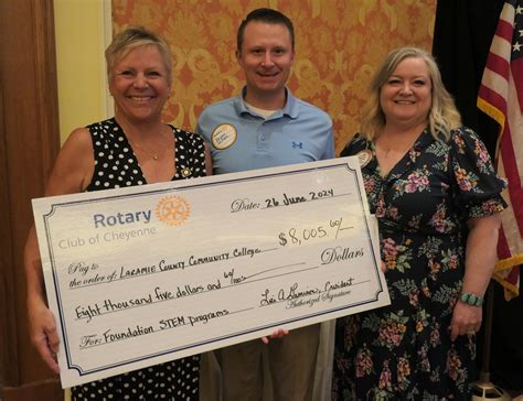 Donation To The Lccc Stem Program Rotary Club Of Cheyenne