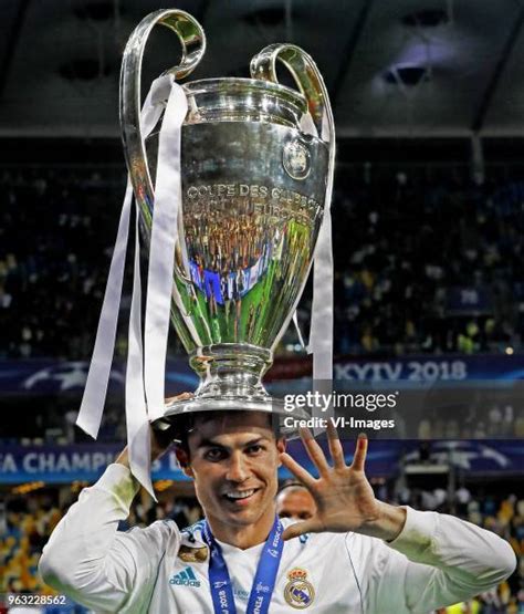 Cristiano Ronaldo Champions League Trophy Photos And Premium High Res