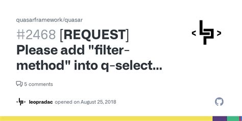 Request Please Add Filter Method Into Q Select With Filter · Issue