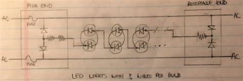 I Want To Repair An Led Christmas Light String With 3 Wires Per Bulb