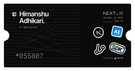 Himanshu Adhikari On Linkedin Join Someone Great At Nextjs Conf