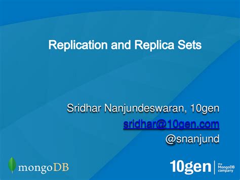 Mongodb Replication Speaker Deck