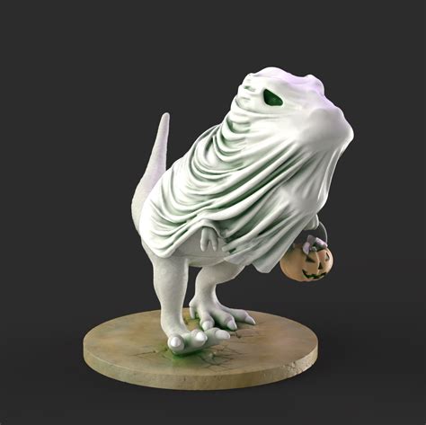 Stl File Ghost Dinosaurhalloween T Rex 👻 ・3d Print Object To Download