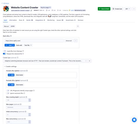 Actor Input Schema Platform Apify Documentation